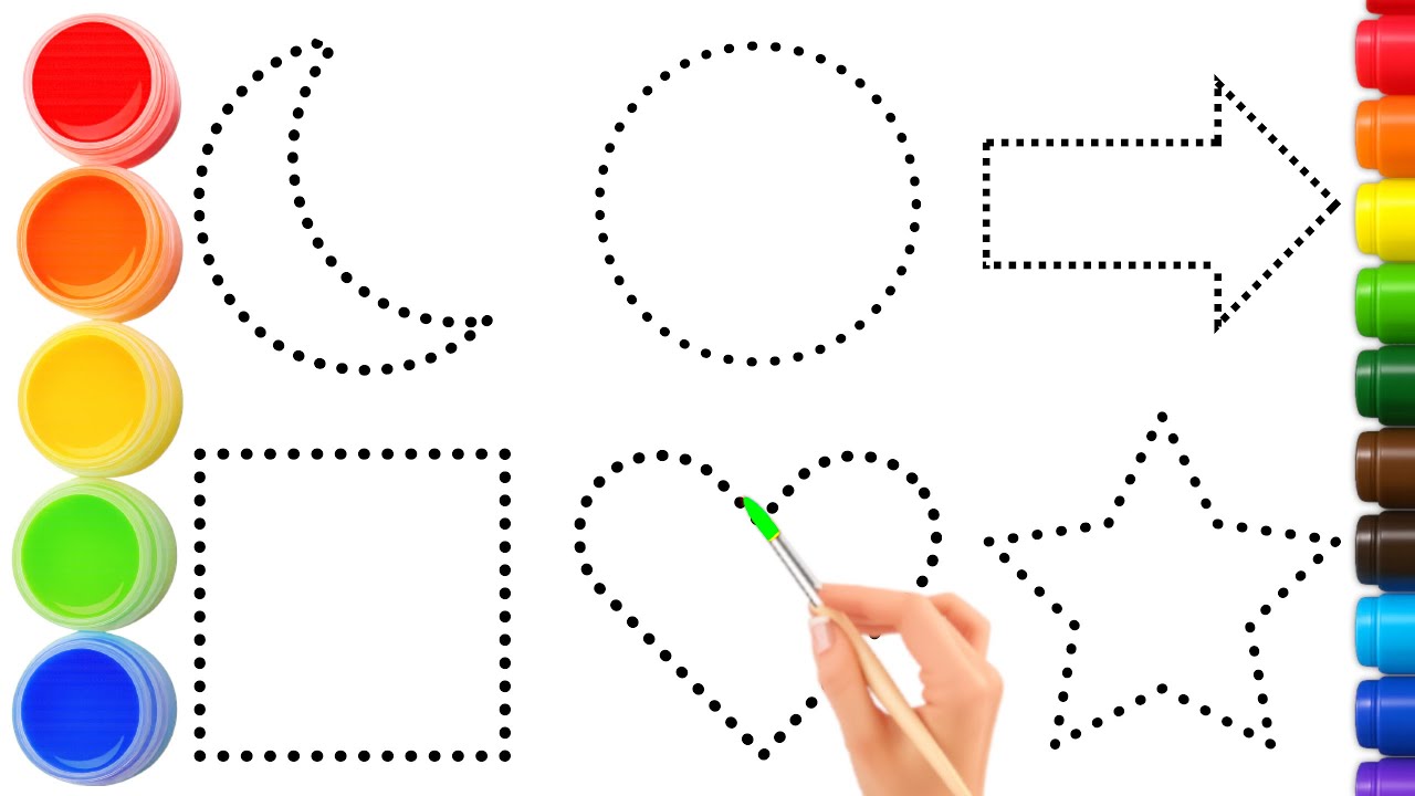 Learn Basic Shapes Drawing, 2D Shapes for Kids, Shapes and Colors For ...