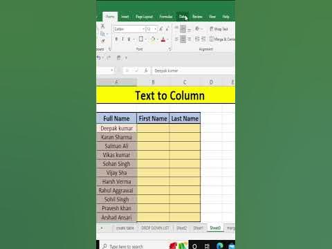 Excel me text to column function ka use kaise kare // text to column// Leaning Master - YouTube