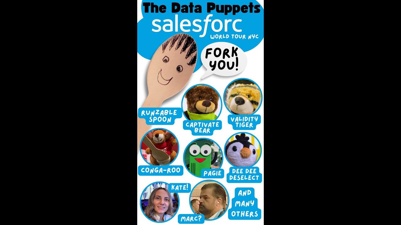 DATA PUPPETS GO LIVE at SALESFORC WORLD TOUR NYC - YouTube