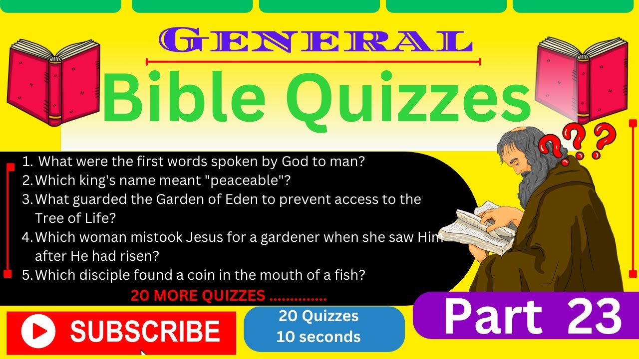 General BIBLE QUIZ Part 23 | How Much Do You Know THE BIBLE? | TRIVIA ...