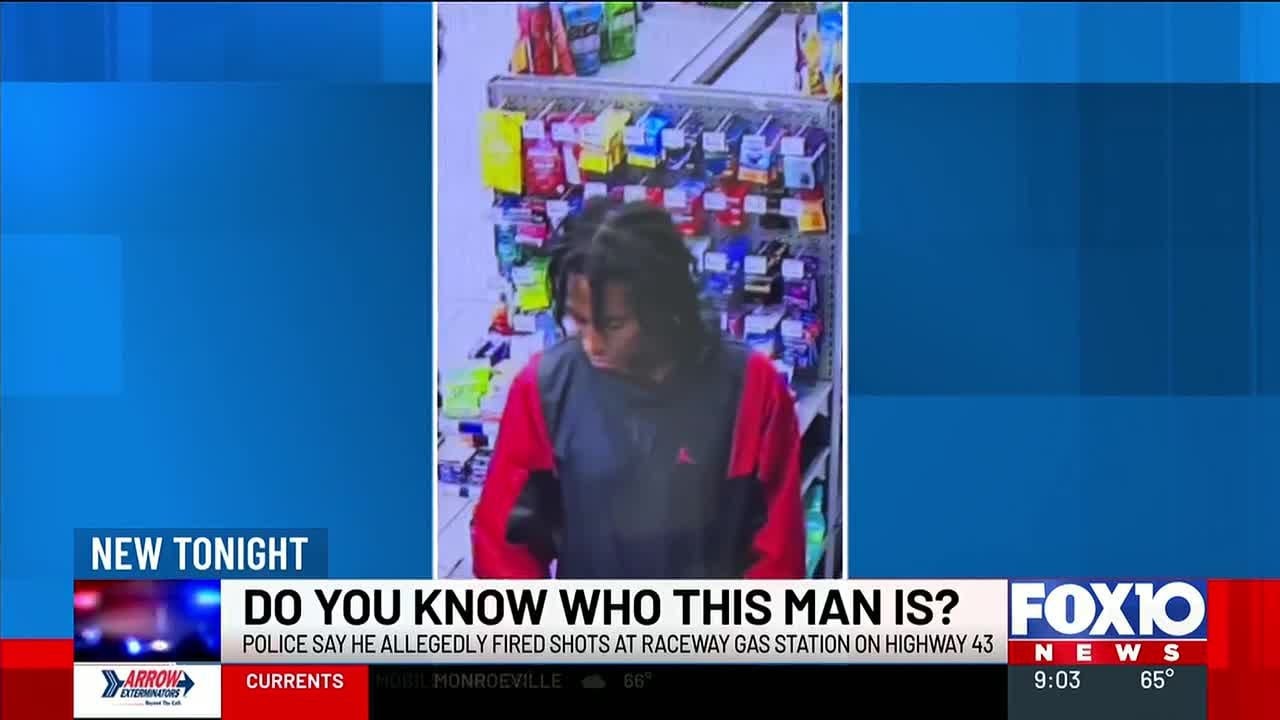 Creola PD looking for suspect who fired shots at gas station - YouTube