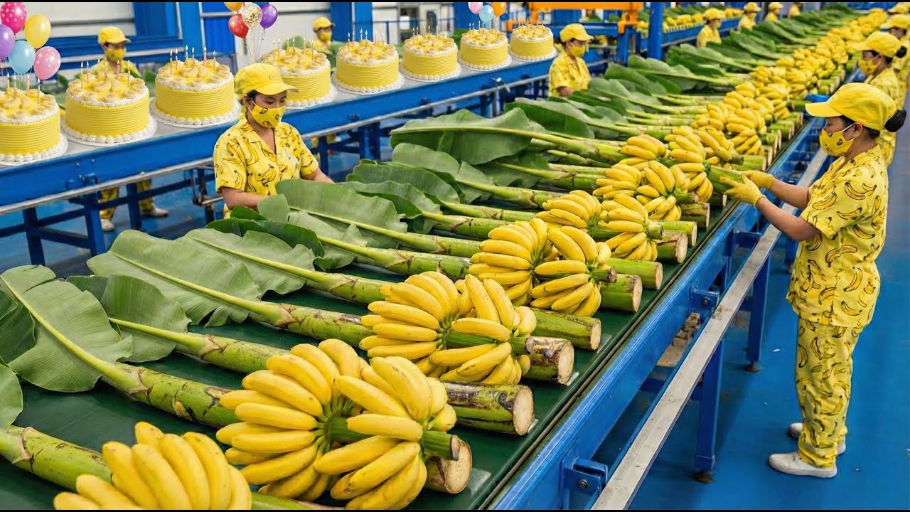 Inside a High-Tech Banana Stem Factory Cake You’ve Never Seen Before ...