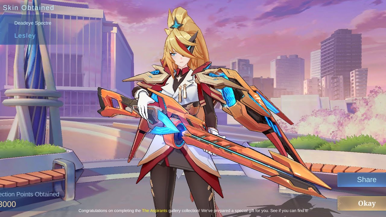 Mobile Legends Gatcha Lesley Deadeye Spectre The Aspirant Skin - YouTube