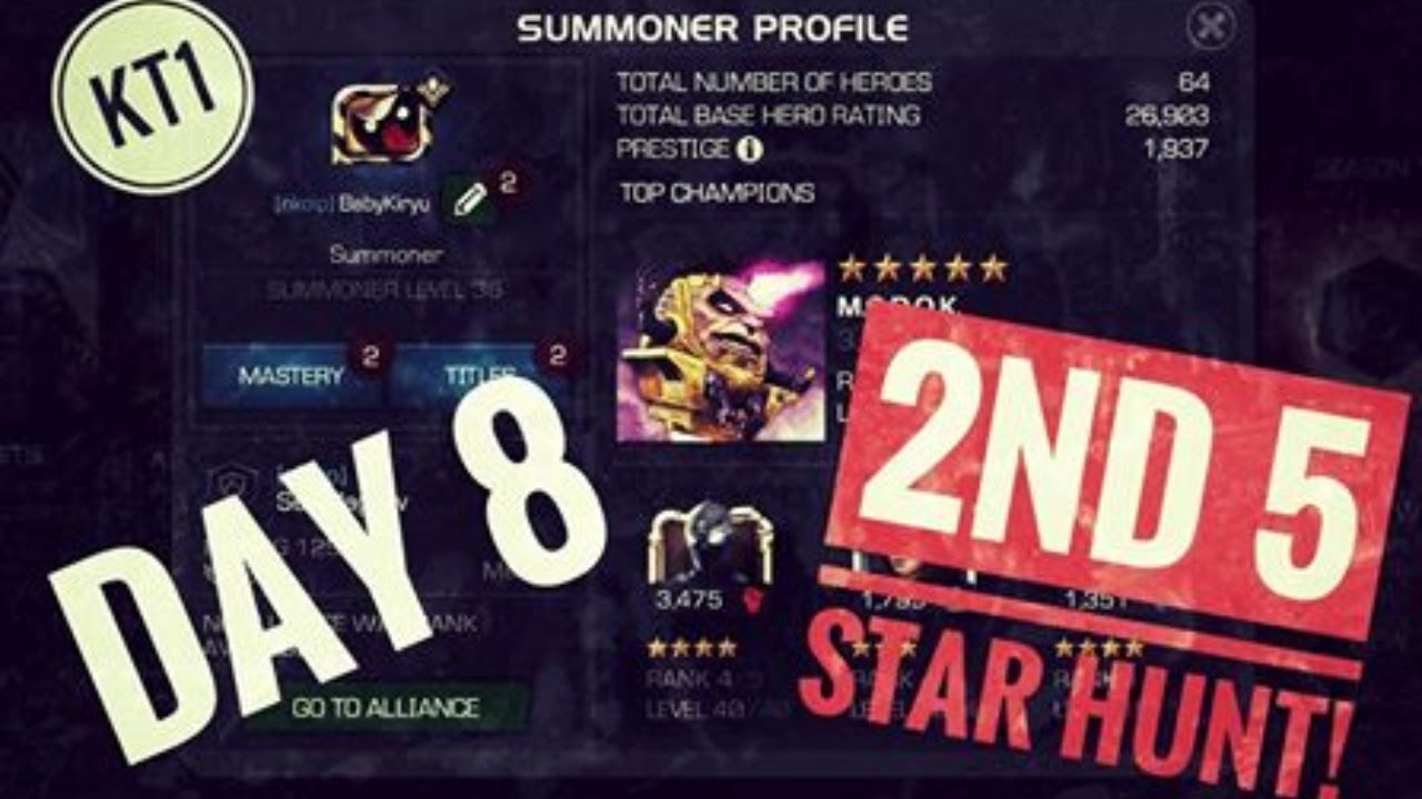 NEW MCOC Account! Day 8! Stream 2! Hunting 2nd 5 Star! Marvel Contest ...