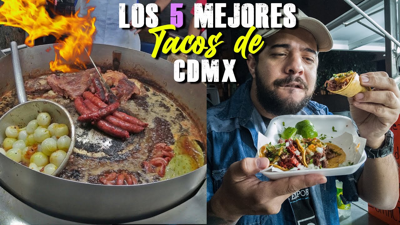 PROBANDO todos LOS tacos de CDMX los 5 Mejores / Comida Callejera - YouTube