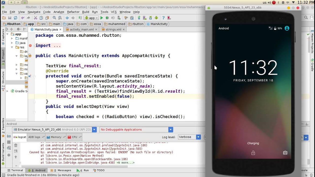 60 Android Studio RadioButton - YouTube