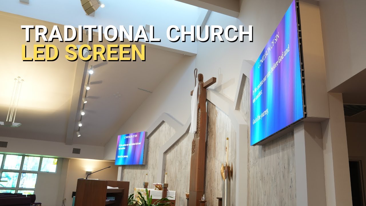 LED Screen for Traditional Small Church - YouTube