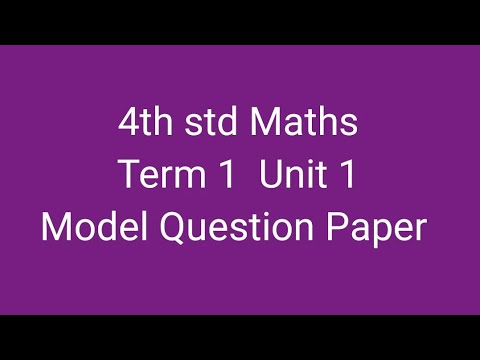 4th std Maths - Term 1 - Unit 1 - Geometry - Model Question paper - YouTube