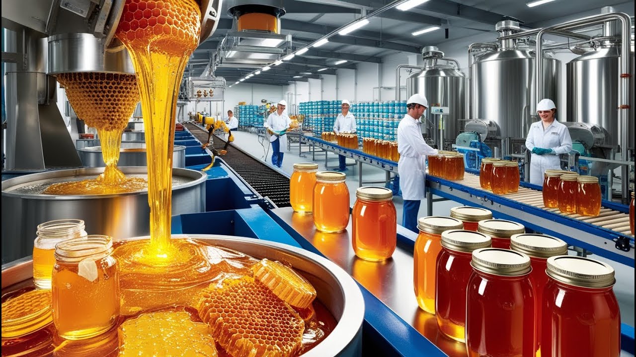 How Honey is Made In Factory | Honey Factory Process - YouTube