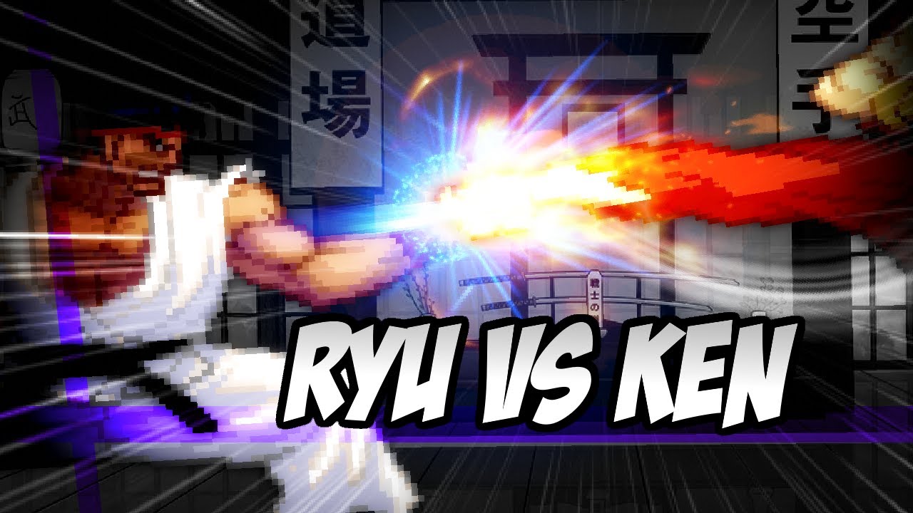 Ryu vs Ken Sprite Animation -Animated by Manny - YouTube