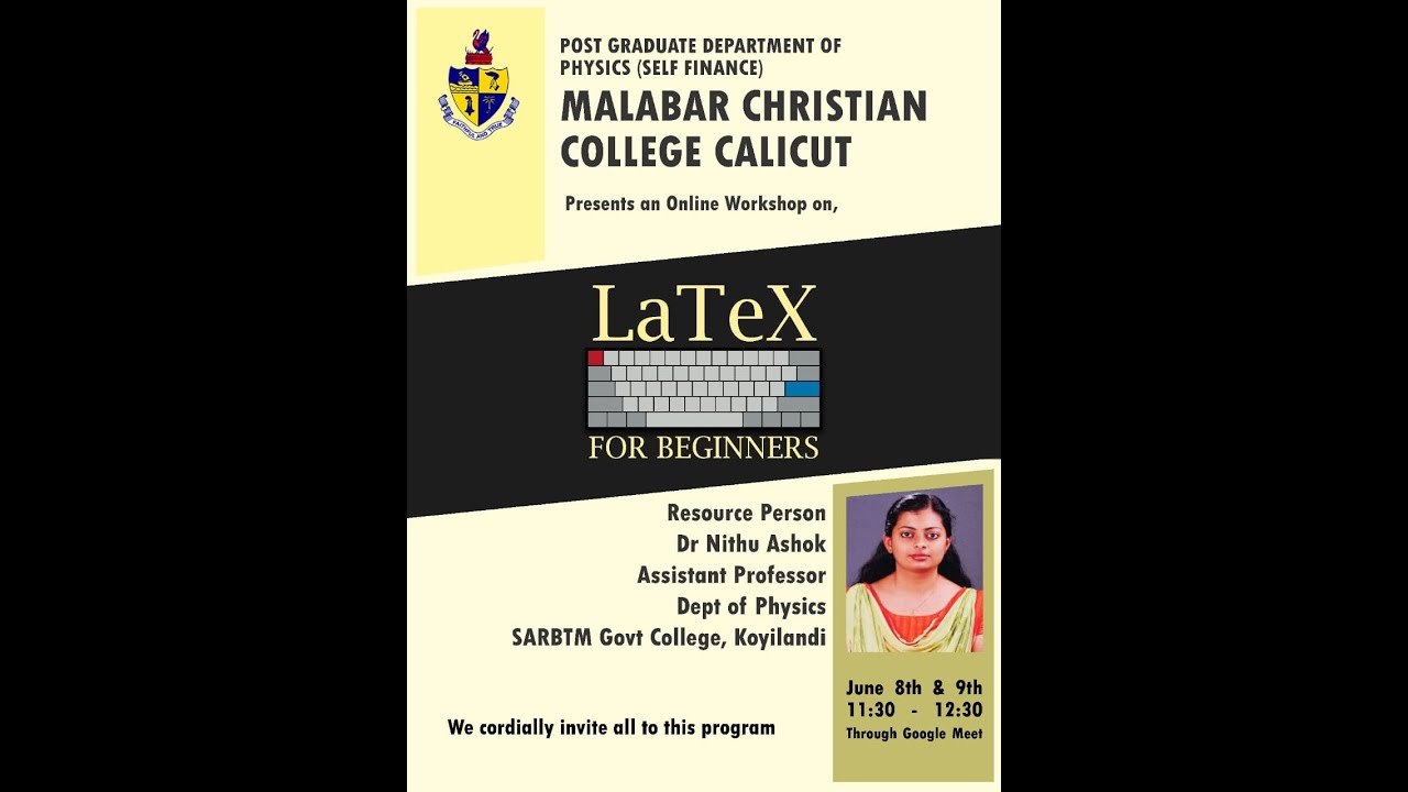 ONLINE WORKSHOP :LaTex For Beginners - YouTube