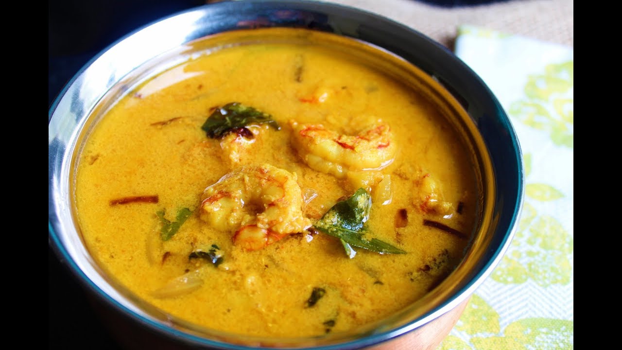 Malabar style Shrimp/Prawns curry/Malabar style Naadan chemeen curry ...