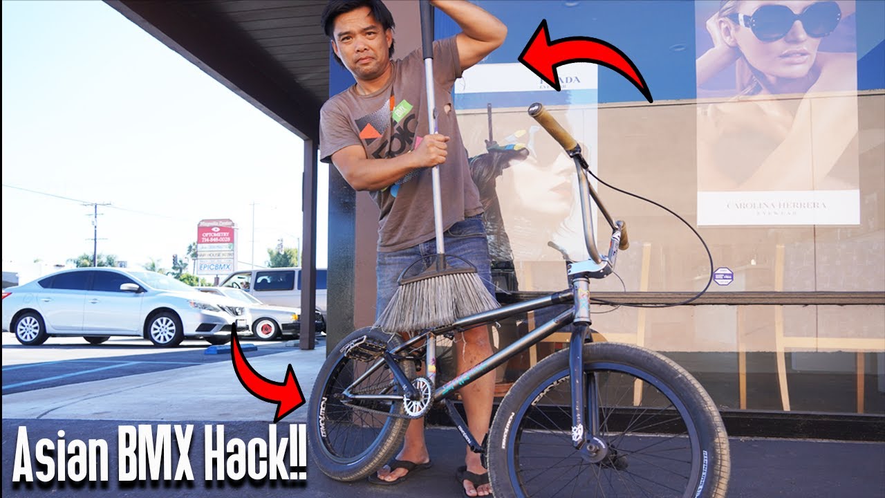 Broom Powered BMX Hack!! Will Save You A Ton Of Cash!! - YouTube