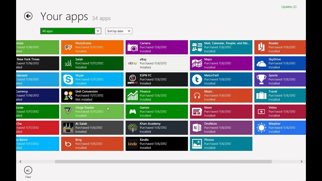 100 Windows 8 Tips and Tricks 11 How To View Your Installed Apps From ...