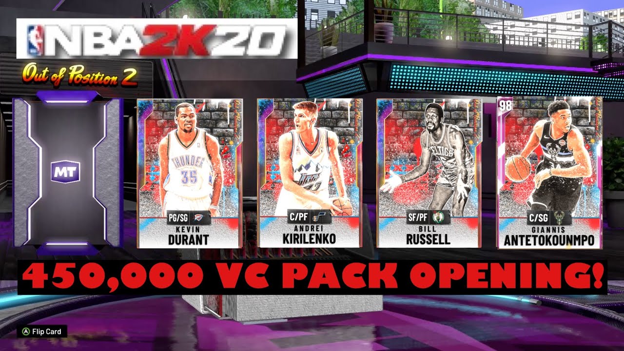 450,000 VC *OUT OF POSITION 2* PACK OPENING! ( NBA 2K20 MYTEAM ) - YouTube