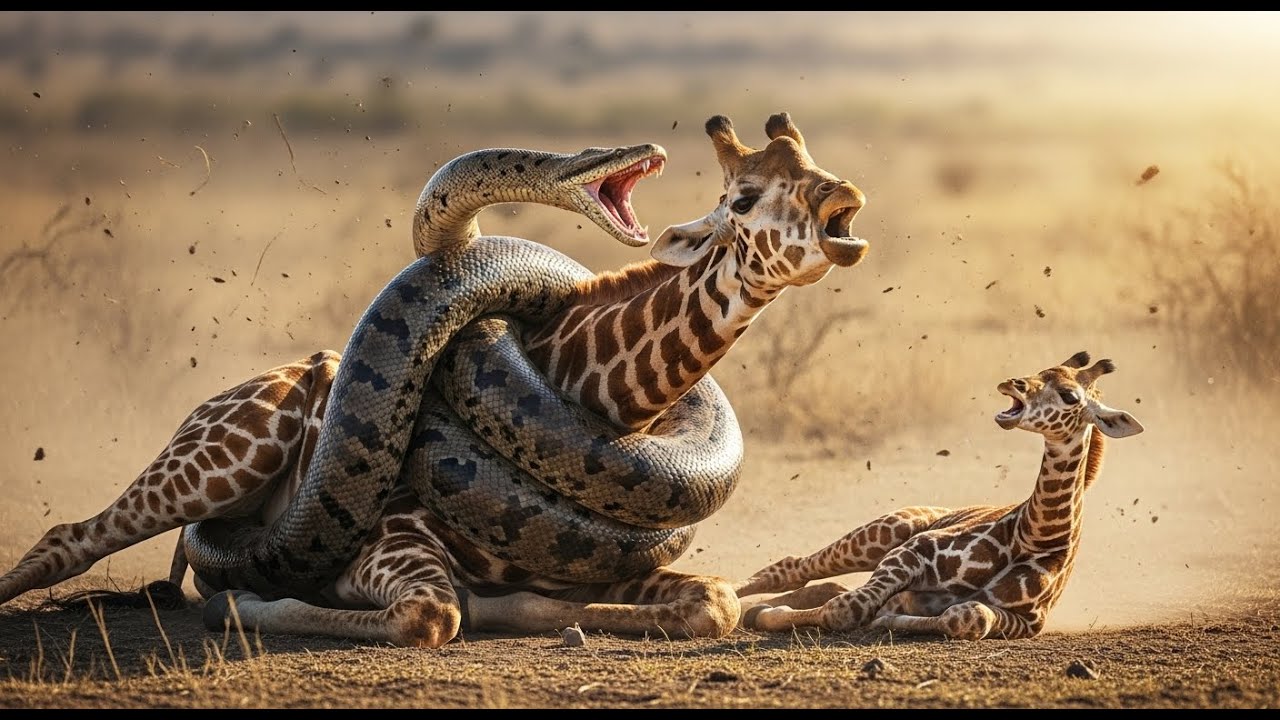a Giant Snake Attacked… The Giraffe ’sBaby Cried for Heartwarming ...