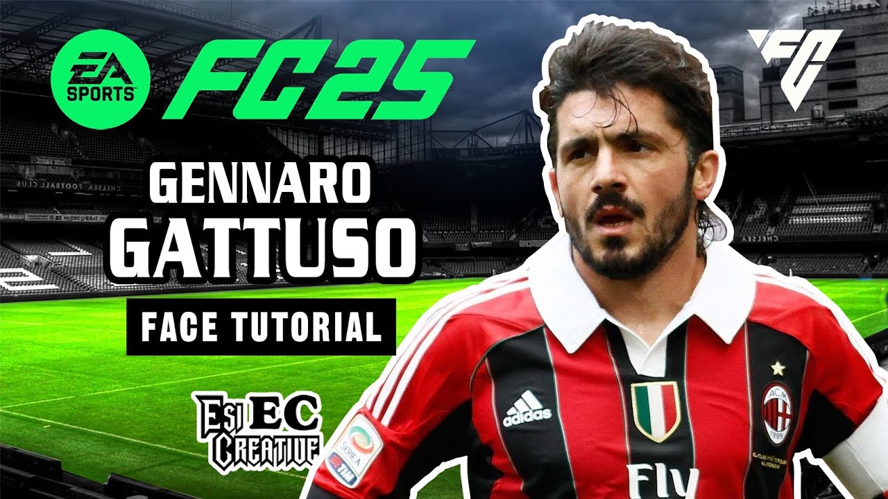 Gennaro Gattuso face tutorial creation EA FC 25 proclubs and creere mod. - YouTube