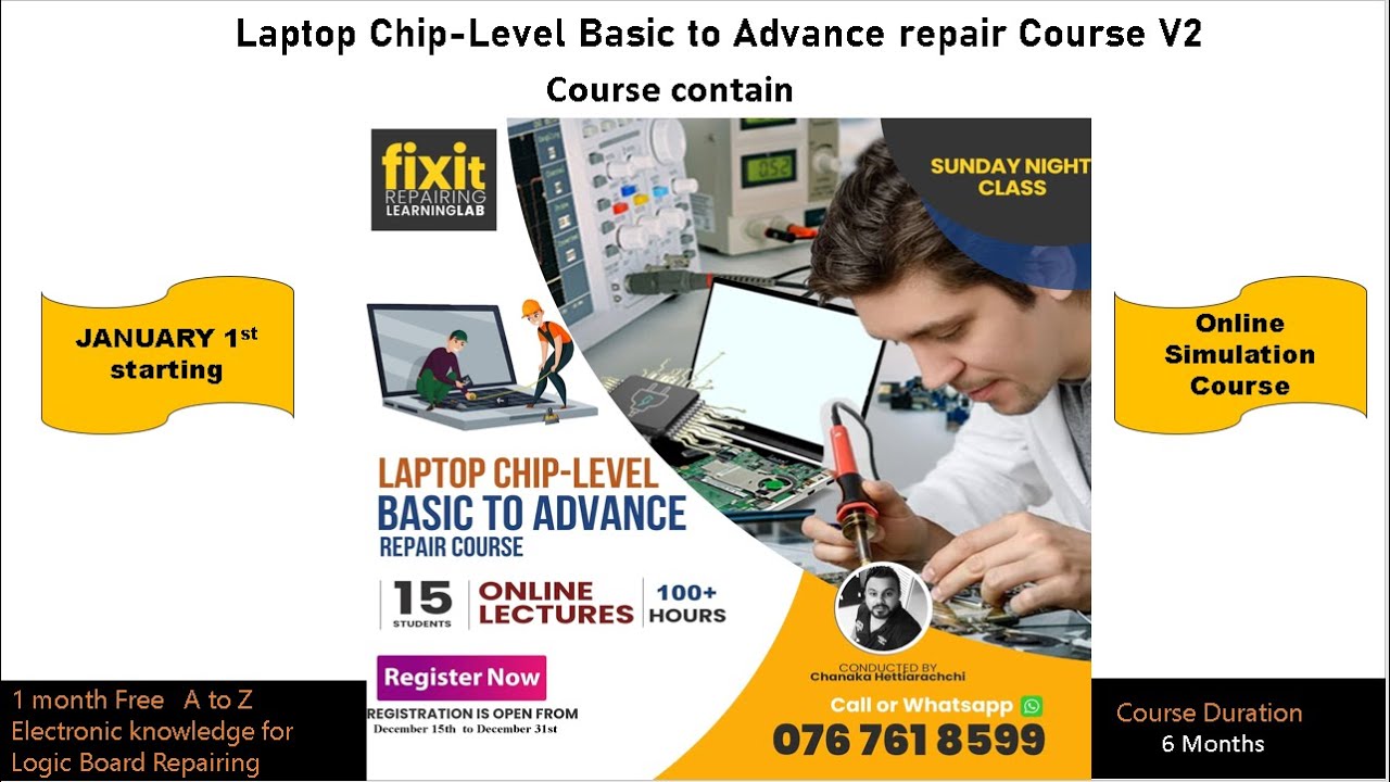 Laptop Chip-Level Basic to Advance Repair Course Syllabus V2 - YouTube