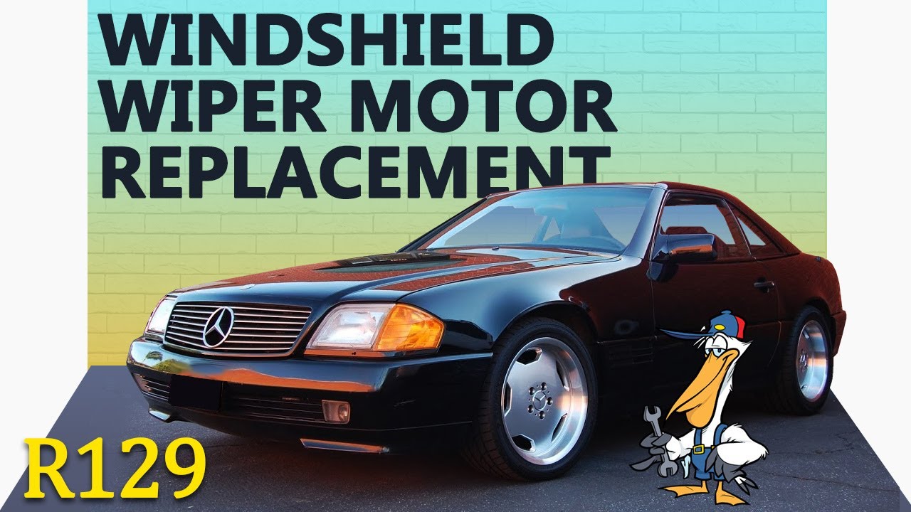 Mercedes-Benz R129 SL-Class Windshield Wiper Motor Replacement - YouTube