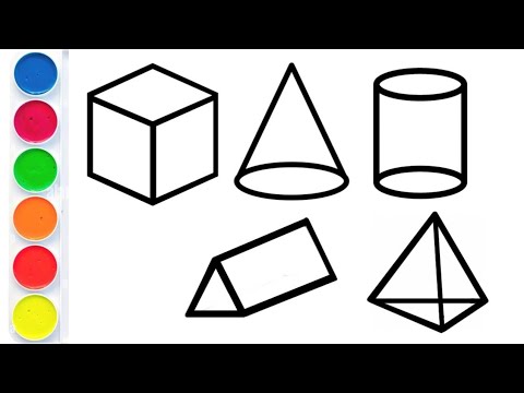 How to Draw 3D Shapes (Cube, Cylinder, Pyramid, Prism, Sphere, Cone ...