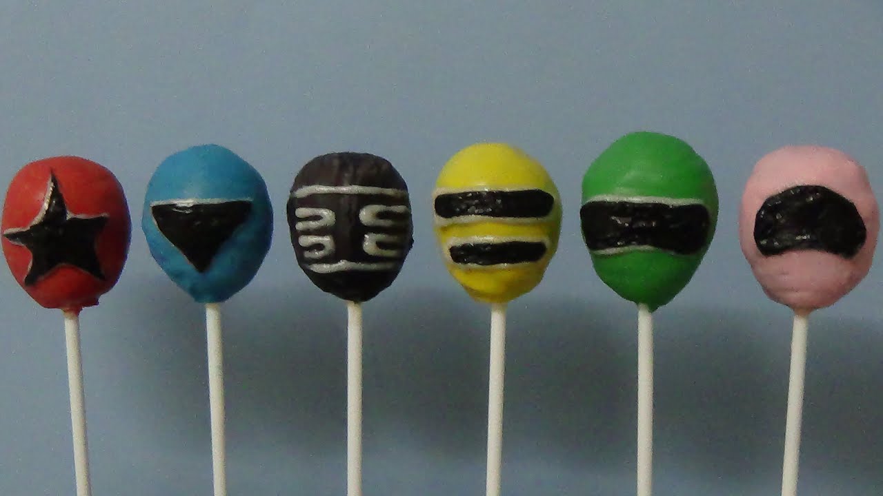 cake pops power rangers - YouTube