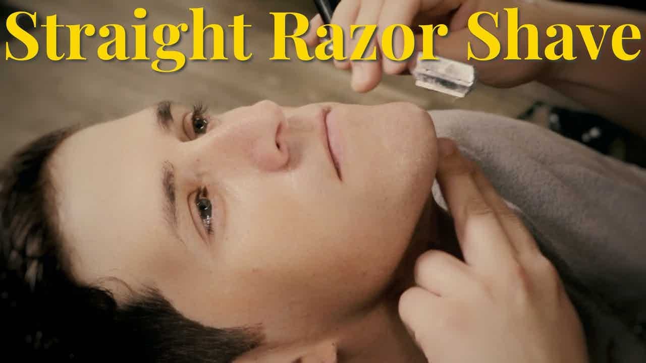 Relaxing Barber Shop Straight Razor Face Shave - YouTube