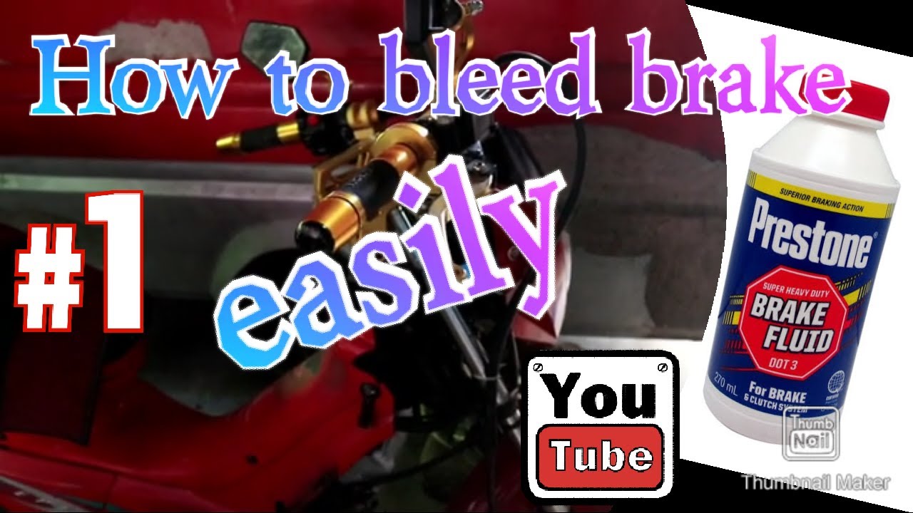 how to bleed brake master on motorcycle - YouTube