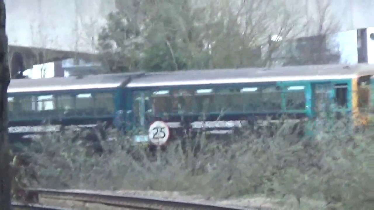 Cogan train station-train going to Rhymney - YouTube