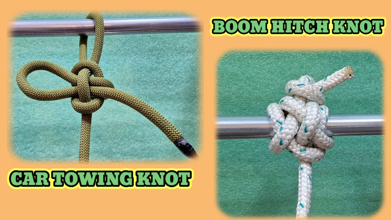 Learn How to Tie the CAR TOWING KNOT & the BOOM HITCH KNOT: 2 Useful ...