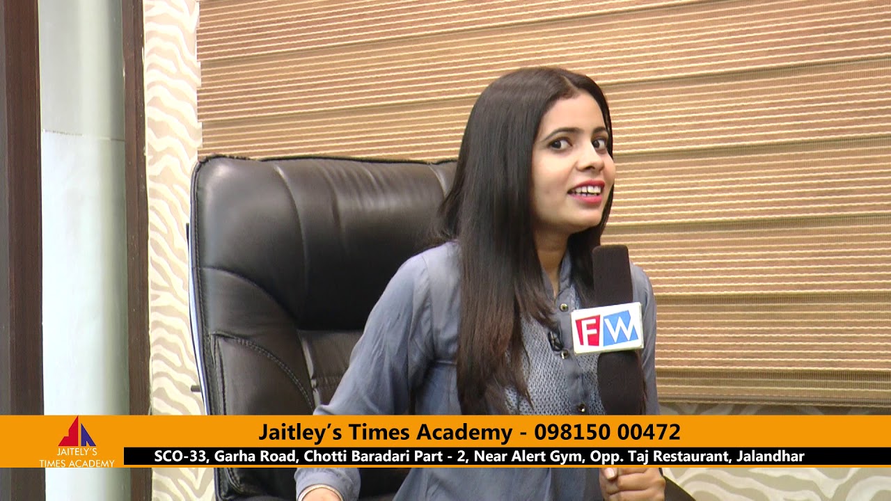 JAITLEY`S TIMES ACADEMY JALANDHAR # ARTIST POOJA SANDHU - YouTube