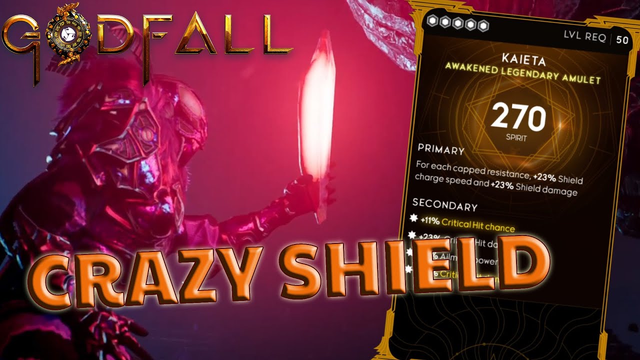 FULL SHIELD BUILD - Cursed Shield Amulet!!! Godfall PS5 Vertigo Shield ...