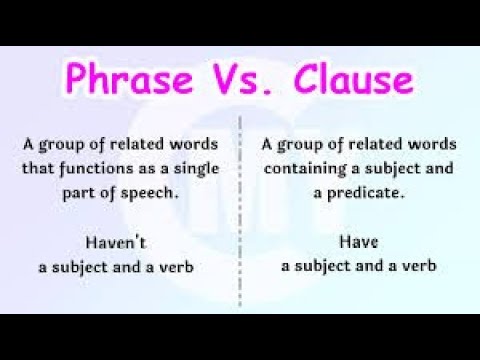 Phrase and Clause | What is the difference between a Clause and a ...