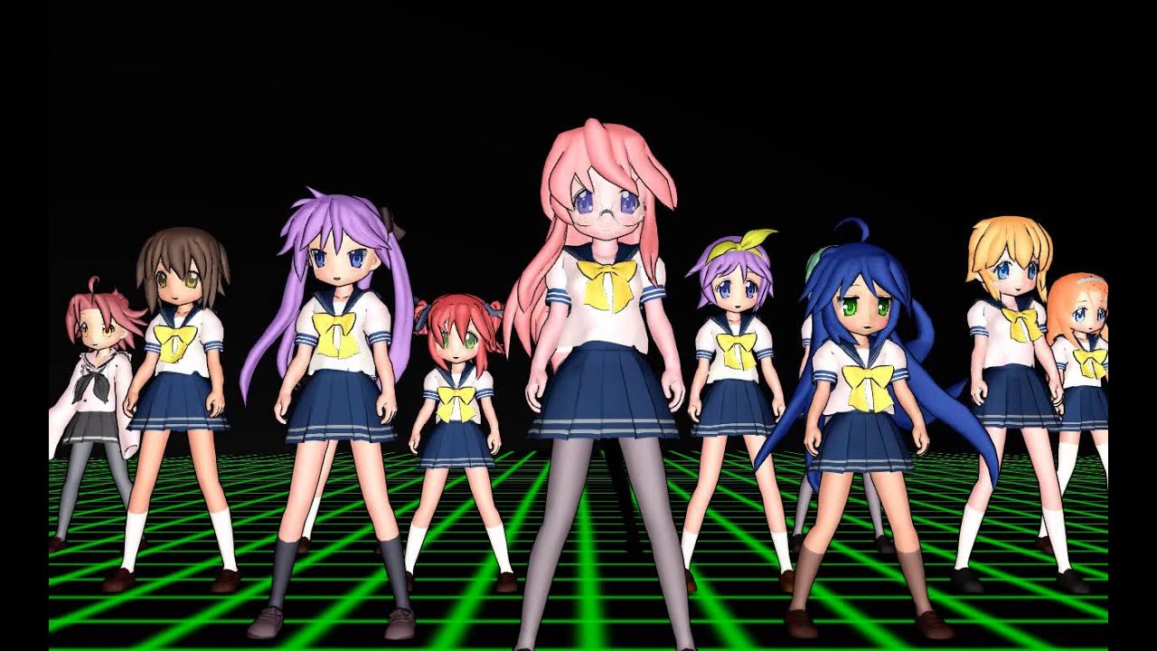 MMD - LuckyStar Cast Thriller - YouTube