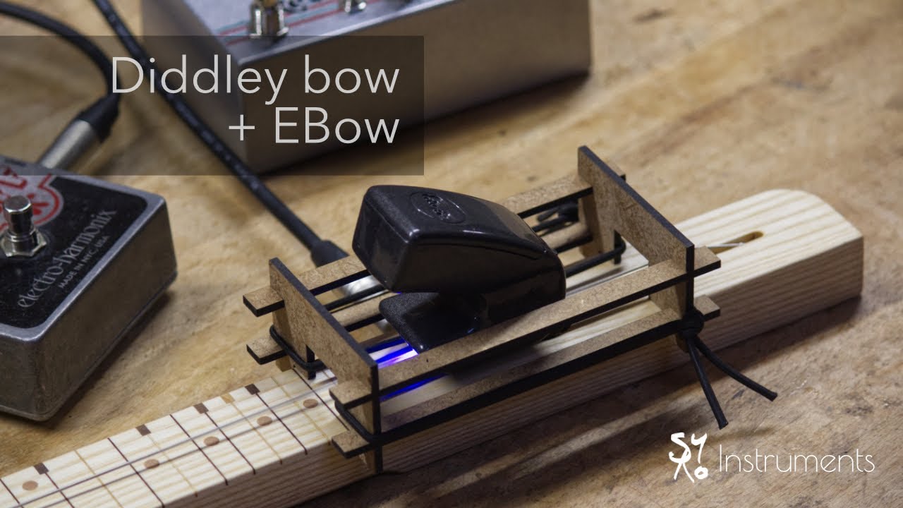 SYRO Instrument - Diddley bow + EBow - Montage du support d'EBow - YouTube