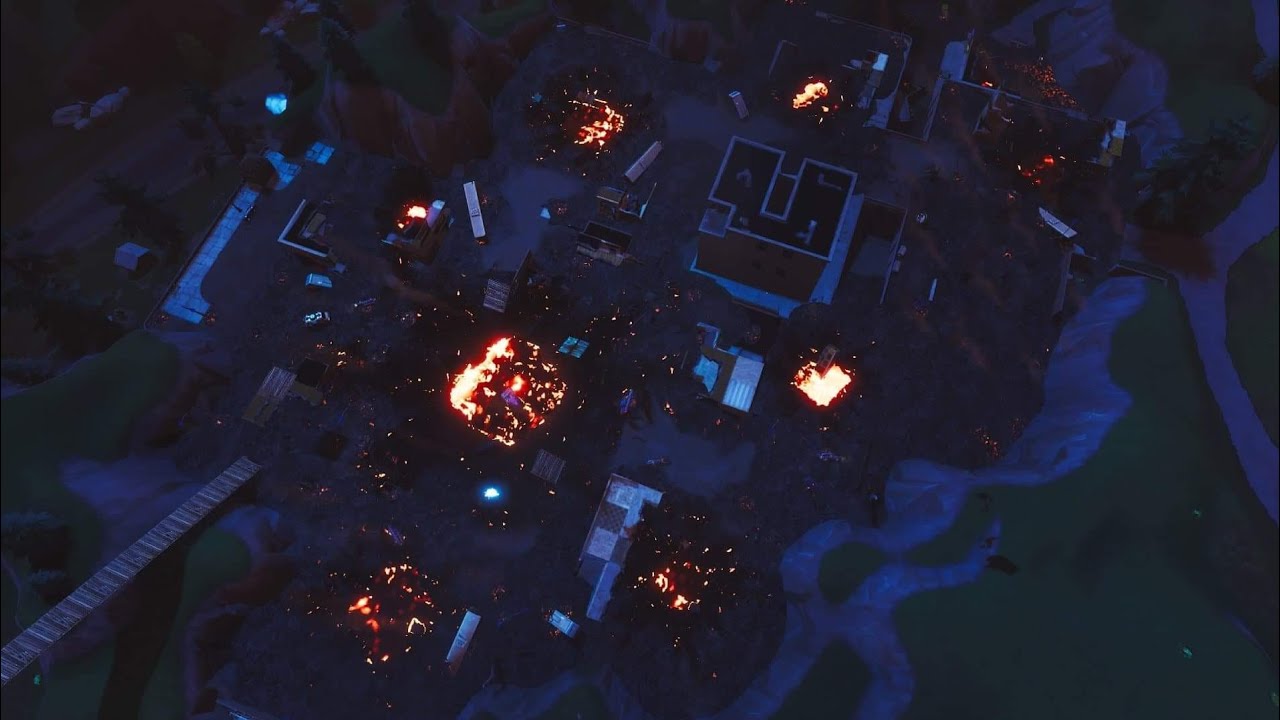 Aftermath Of The Volcano Event In Fortnite - YouTube