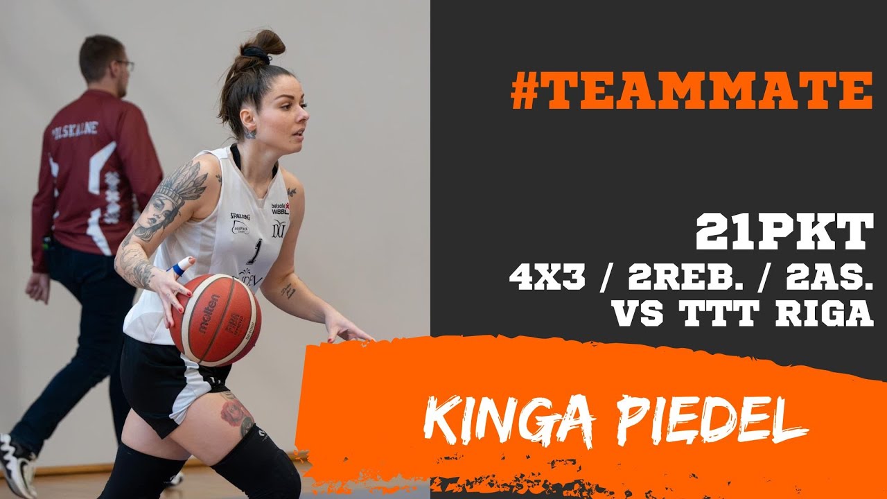 #TEAMMATE KINGA PIĘDEL (21PTS / 4X3) VS TTT RIGA - YouTube