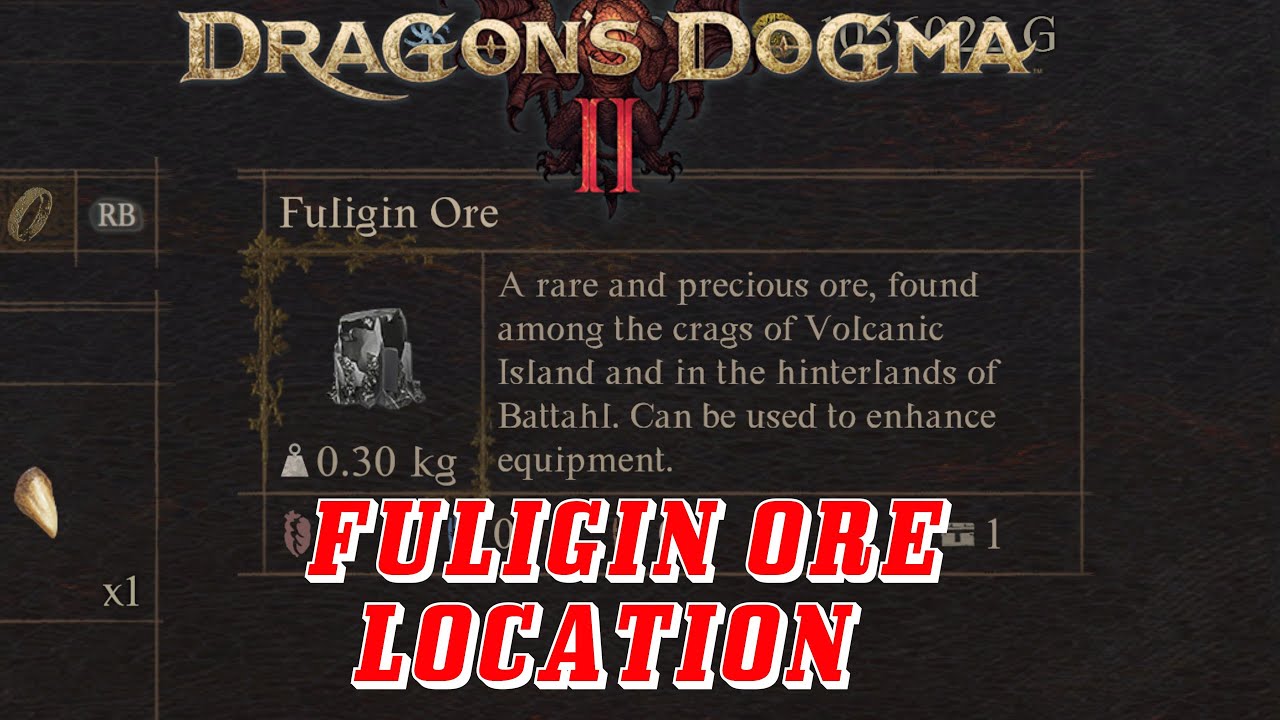 Fuligin Ore Location Dragons Dogma 2 Upgrade Material - YouTube