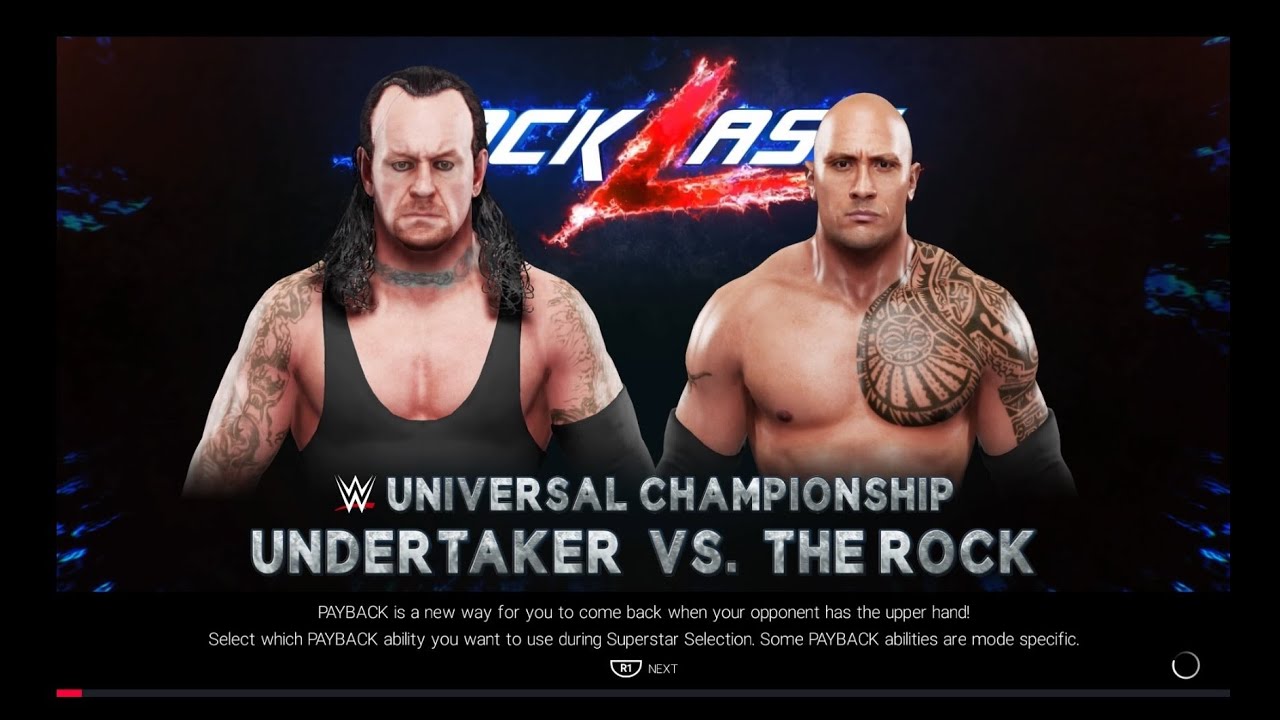 The Undertaker vs The Rock Universal Championship Match - YouTube