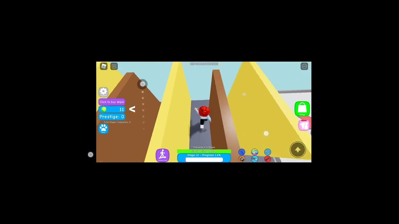 Jogando Obby Mega Easy Obby 750 Stages Roblox Games Aleatoro