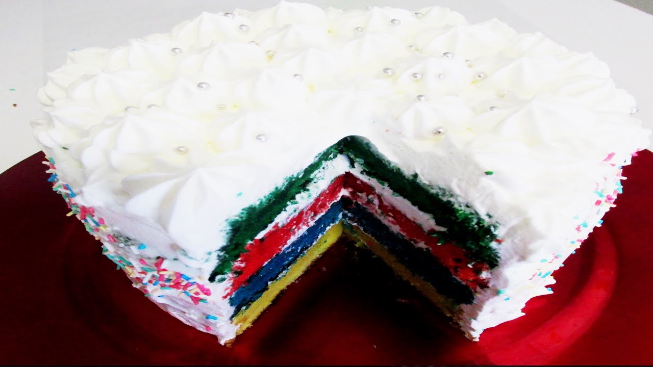 receita de bolo colorido( canal chantilly com chocolate) - YouTube