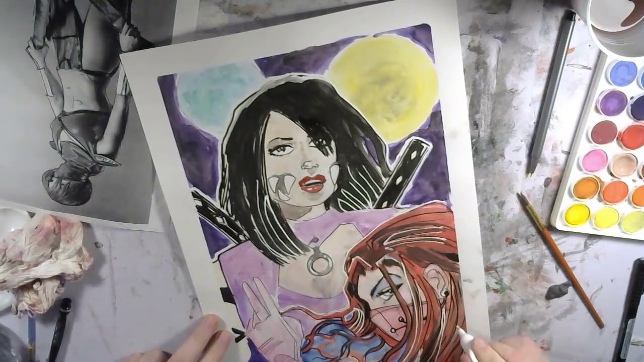 I DRAW: SKARLET AND MILEENA- MORTAL KOMBAT 2018 01 16 - YouTube