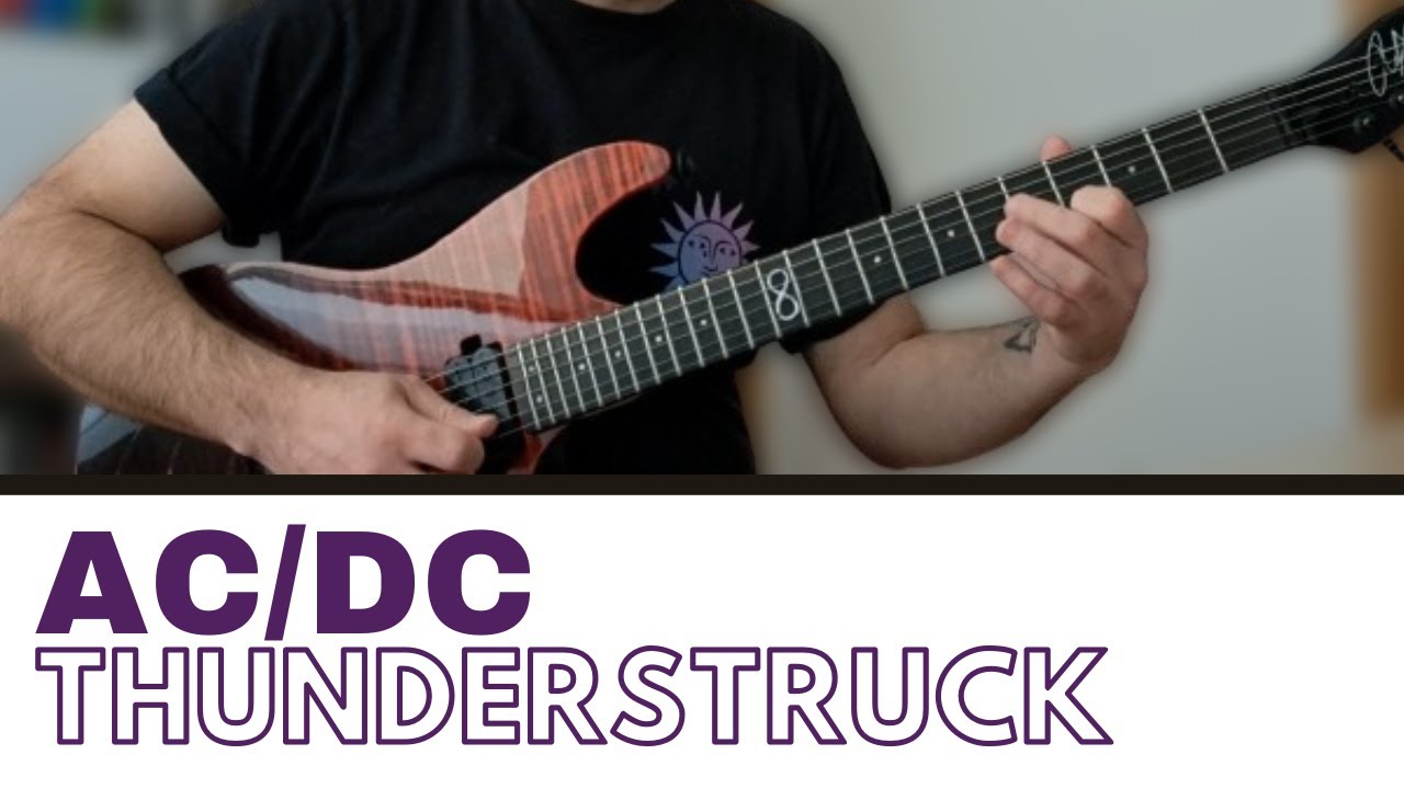 | THUNDERSTRUCK - AC-DC | Tutorial intro de guitarra y TÉCNICA PULL OFF | - YouTube