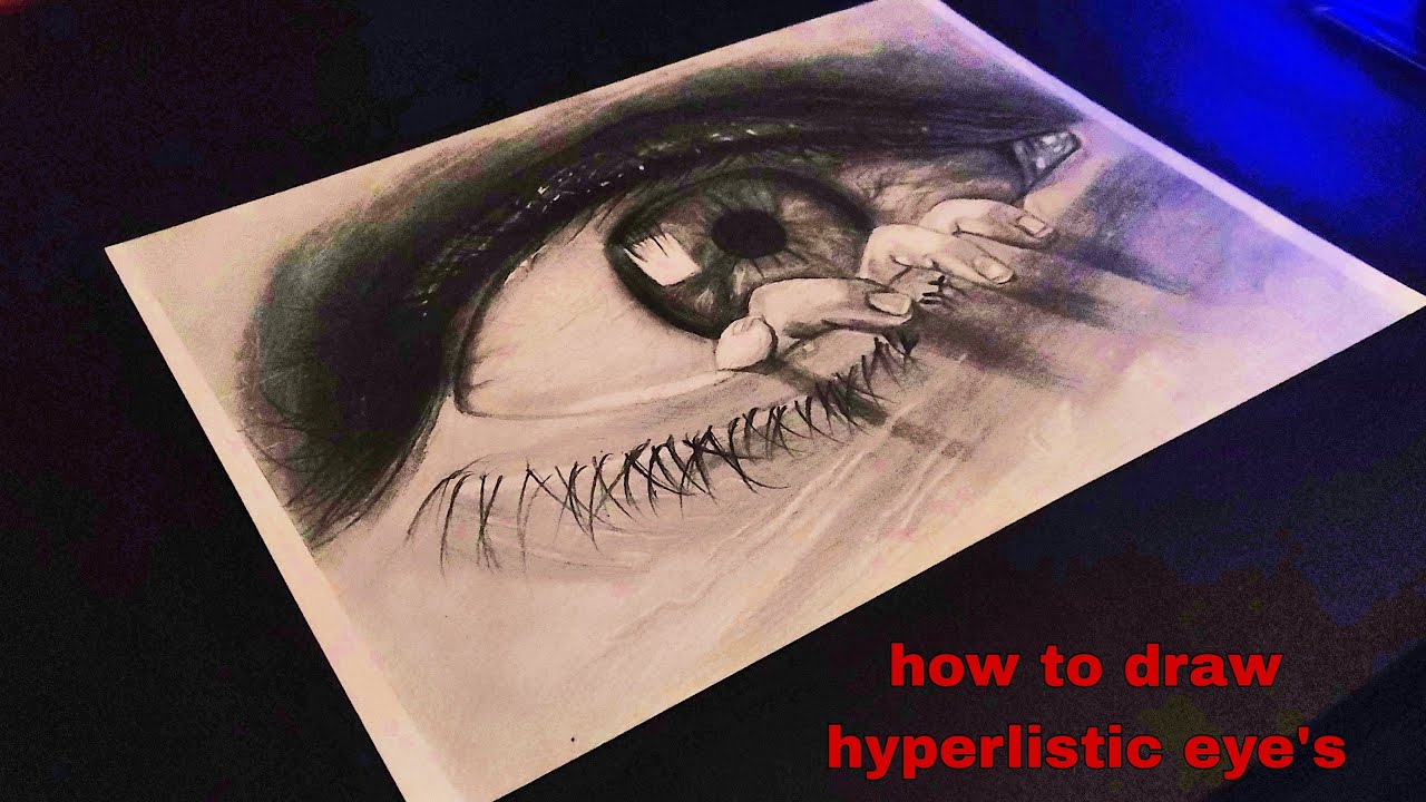 (🔴How to draw Hype realistic eyes) stap by step tutorial - YouTube