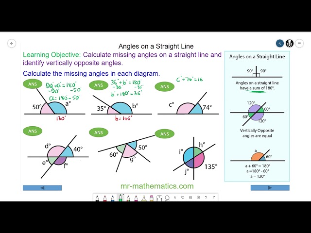 Vertically Opposite Angles Workedout Problems On