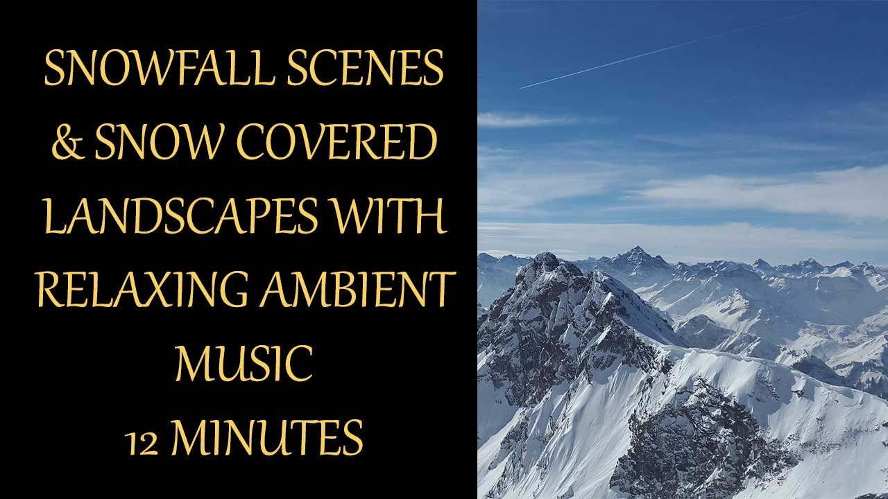 Snowfall Scenes & Snowy Landscapes With Relaxing Ambient Music - YouTube