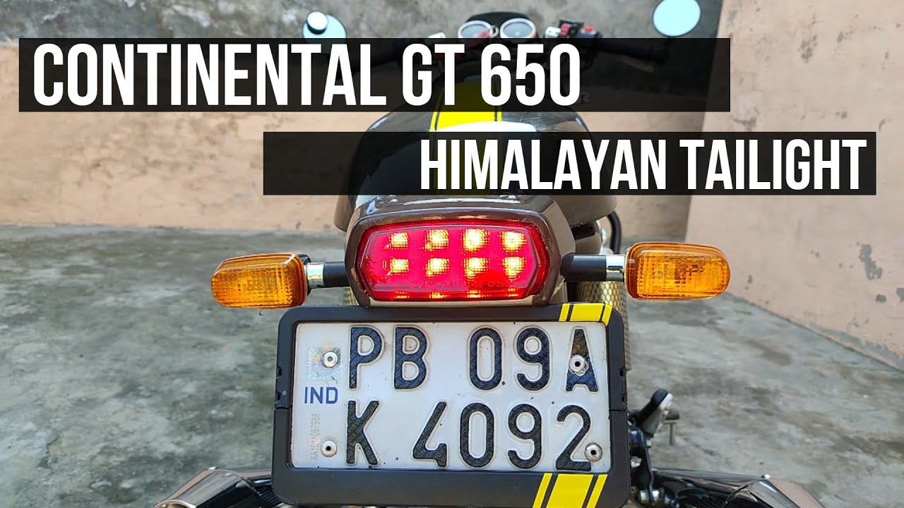 RE Continental GT650 custom Himalayan Taillight | Detailed Video - YouTube