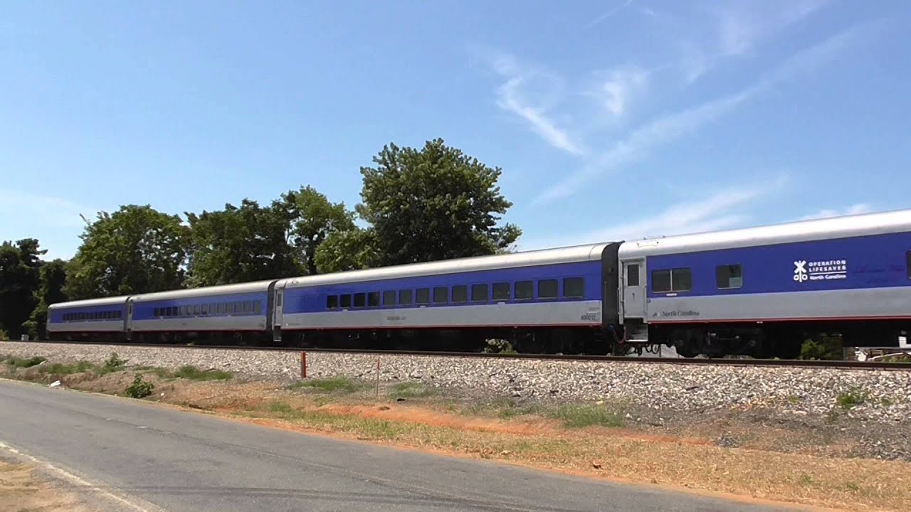 AMTRAK 74 at CP NORTH KANNAPOLIS - YouTube