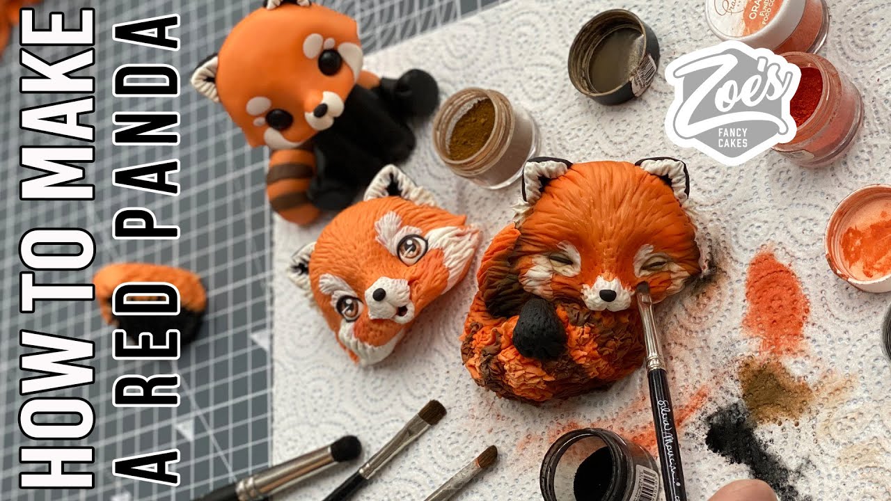 How to Make a Red Panda Cake Topper - YouTube