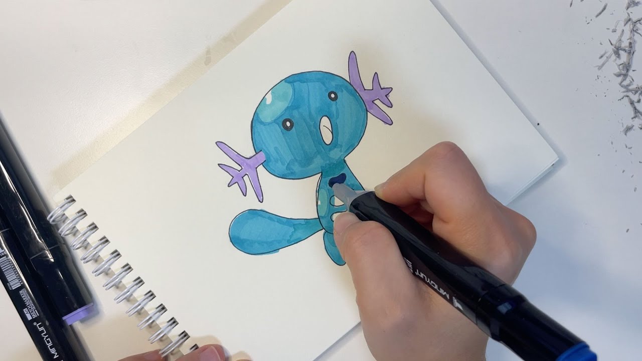 Drawing pocket monster Wooper ウパー - YouTube
