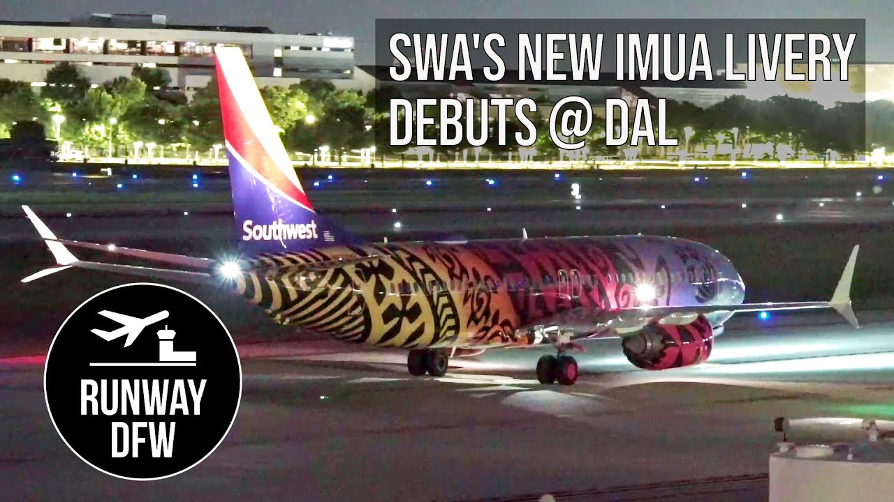 Southwest Airlines Imua One livery debuts in Dallas - YouTube